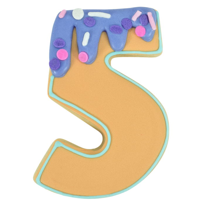 Number 5 Cookie Cutter 3" Carded | R&M International