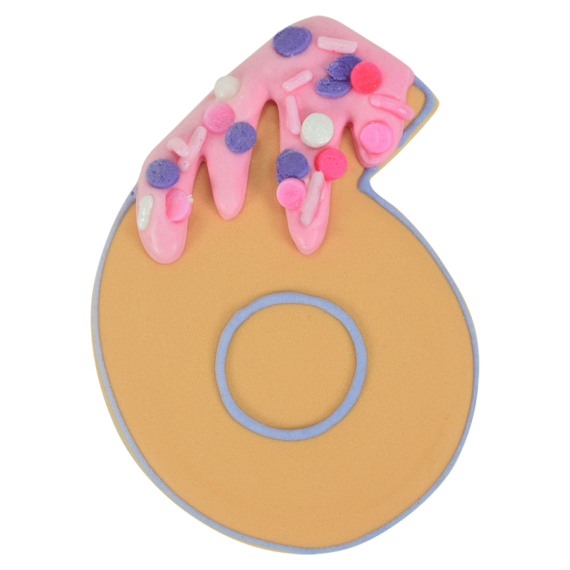 Number 6 Cookie Cutter 3" Carded | R&M International