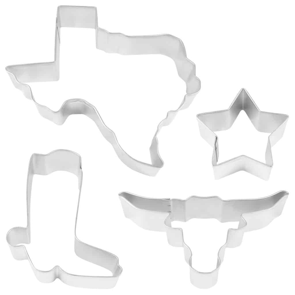 Texas State Cookie Cutter Set (4 Metal Pieces) | R&M International