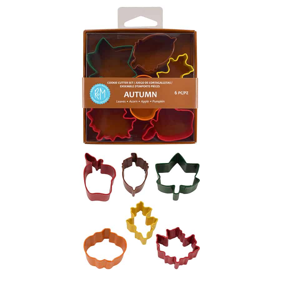 Mini Autumn Leaf Cookie Cutter Set (6 Color Pieces) | R&M International