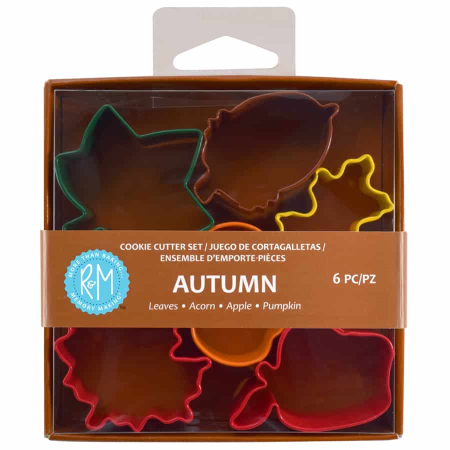 Mini Autumn Leaf Cookie Cutter Set (6 Color Pieces) | R&M International