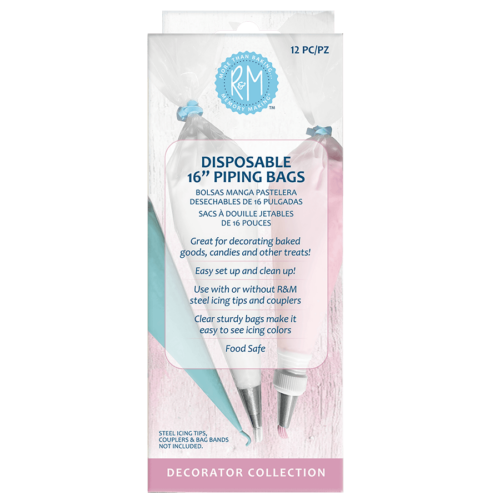 Disposable Piping Bags 16" 12PK - R&M International